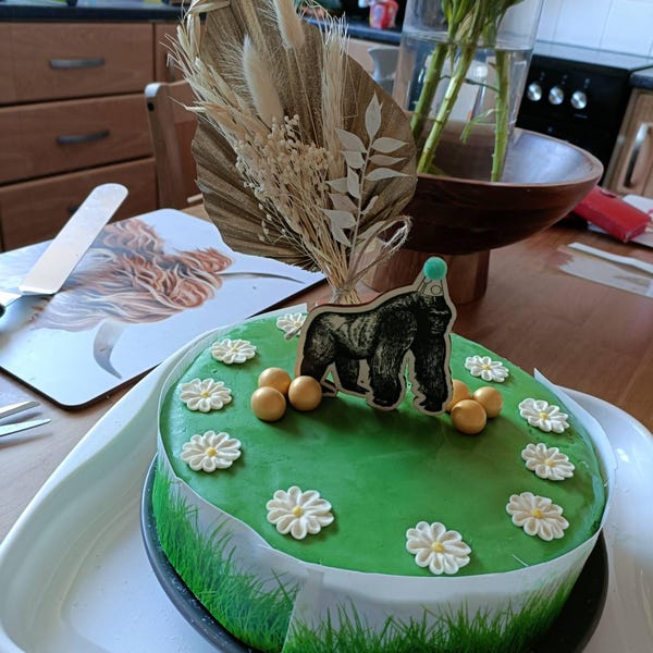 African Safari Animals Edible Stand up Wafer Paper Cake Scene ...