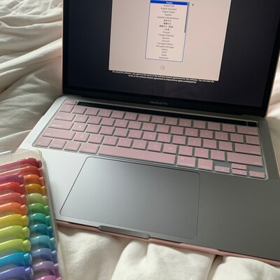 Pink Silicone Keyboard Cover, Tech Accessory, MacBook Pro Keyboard ...