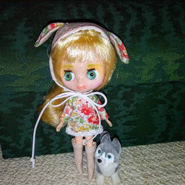 Labubu Macaron Outfit : navy Blue Set jumpsuit and Hat - Etsy