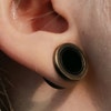 Pairs Green Stone Ear Gauges/double Flared Ear Plug/gauge & Plug ...