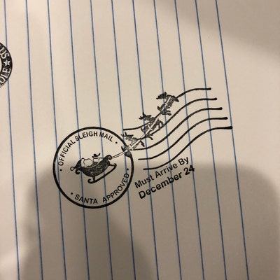 Sleigh Mail Postmark Rubber Stamp 206H02 - Etsy