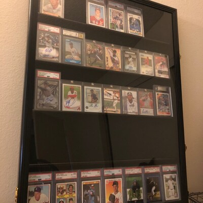 35 Graded Sport Cards / Collectible Trading Card Display Case Wall ...