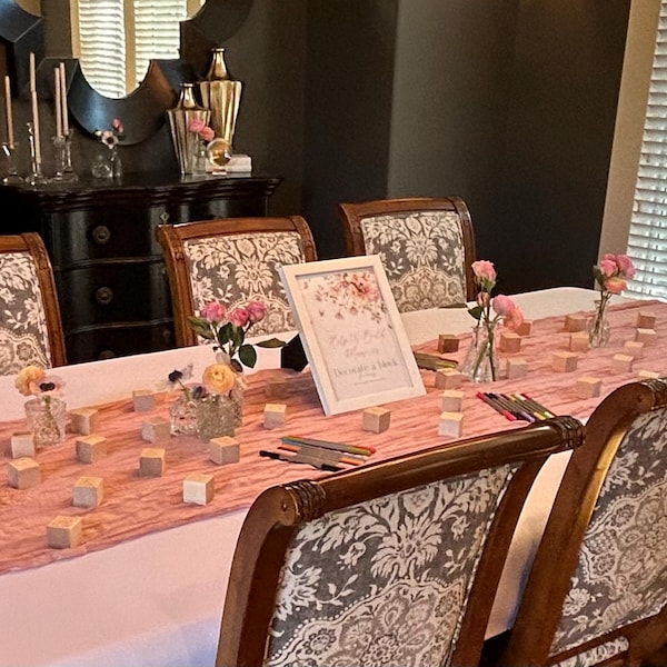 Color Your Own ABC Blocks: Baby Shower Activity, Laser Engraved Maple ...