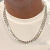 12mm Silver Miami Cuban Chain. Stunning Solid 925 Sterling Silver Links ...