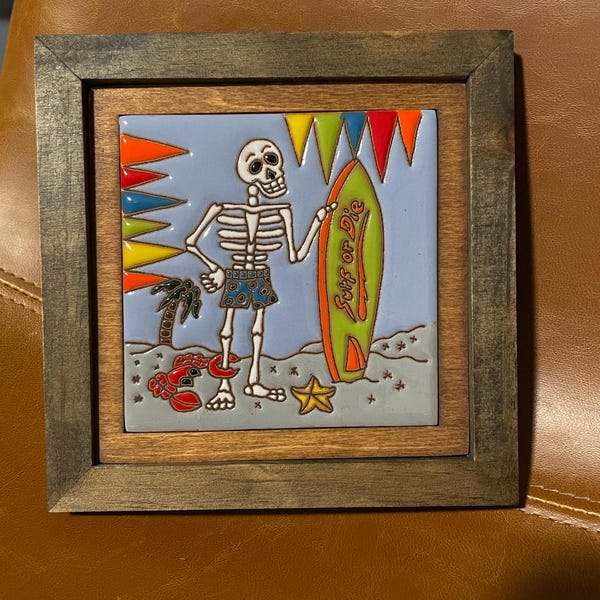 Ceramic Tile Wood Frame: Custom 8-inch X 8-inch Real Wood Frame for ...