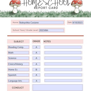 Printable Homeschool Planner Mushroom Brown Expanded Version, Goals for ...