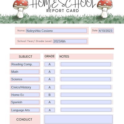 Printable Homeschool Planner Mushroom Brown Expanded Version, Goals for ...