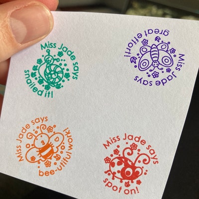 Personalized Teacher Checked by Stamp Teacher Stamp Date - Etsy