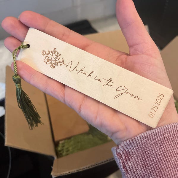 Personalized Wooden Bookmarks - Custom Wedding Favors, Party Gifts ...