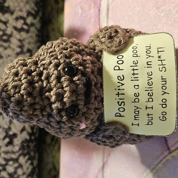 Crochet Poo Pattern With Poo Quote, US English Terms, Handmade Funny ...
