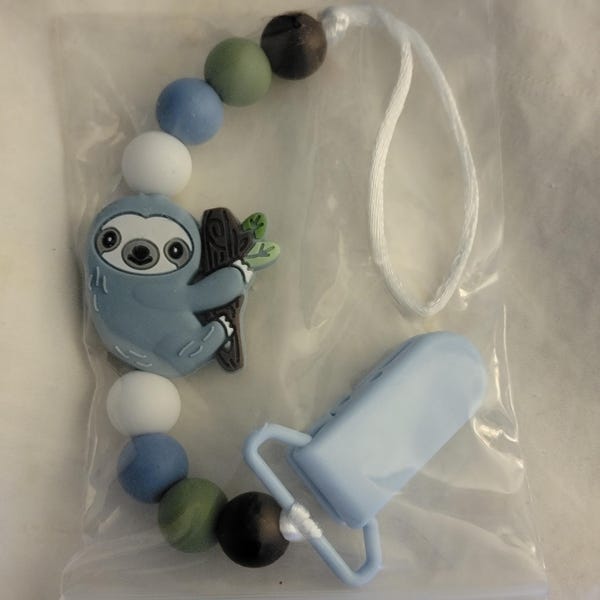 Sugar Skull Pacifier Clip - Etsy