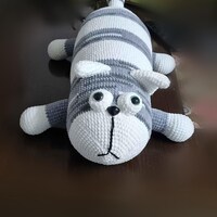 Handmade Crochet Fat Cat Plush Toy - Adorable Amigurumi Kawaii Chubby ...