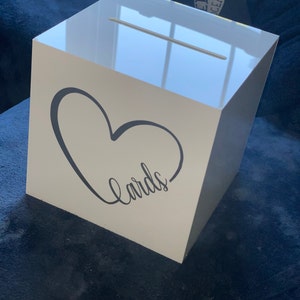 WHITE Acrylic Card Box Wedding Card Box Wedding Gift Table | Etsy