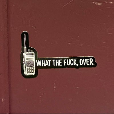 WTF, Over Black Vinyl Sticker, Funny Stickers, Sarcastic Stickers, Meme ...