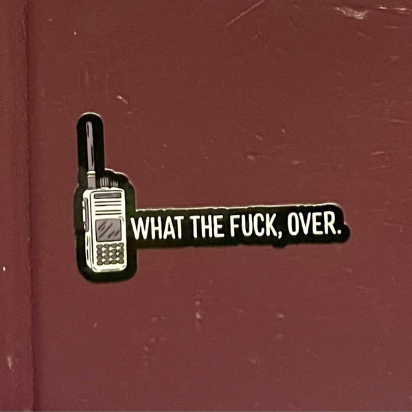 WTF, Over Black Vinyl Sticker, Funny Stickers, Sarcastic Stickers, Meme ...