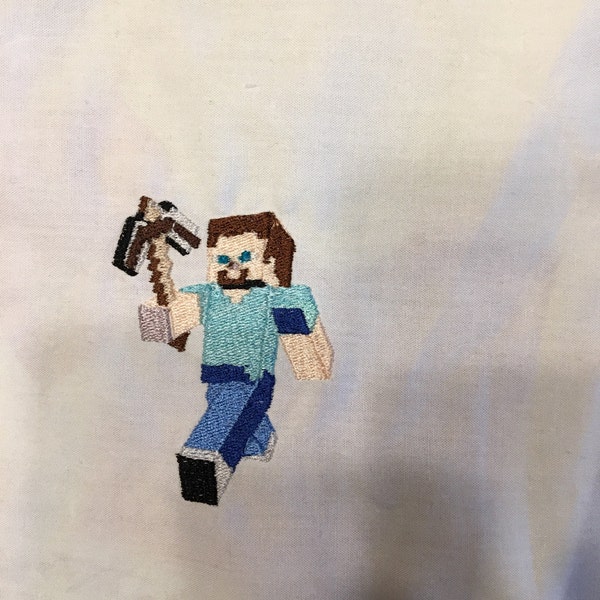 Gaming Steve Embroidery Design - Etsy