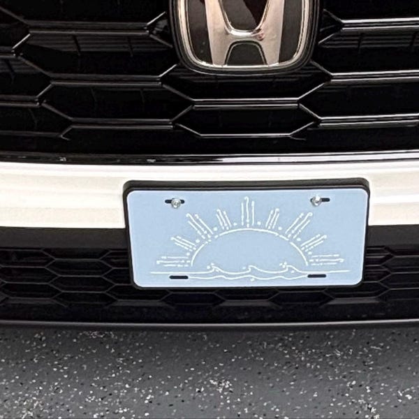 Green Palm Tree License Plate, Cute Car Accessory, Coastal License ...