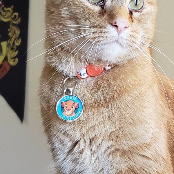 Pet ID Tag - Simba Lion King *inspired* - Dog Tag, Cat Tag, Pet Tag - Etsy