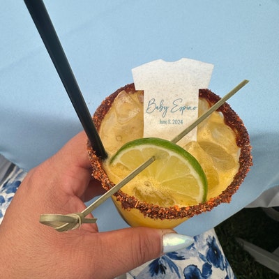 Custom Birthday EDIBLE Wafer Drink Topper, Cocktail Topper, Custom ...