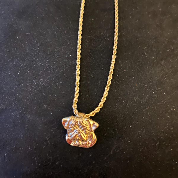 Gold Pug Pendant Necklace, Rope or Valentino Chain, 14k Heavy Plated - Etsy