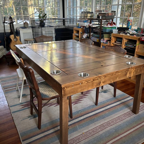 Custom Gaming Table, Role Playing Game Table With Folding Legs, Vaulted ...