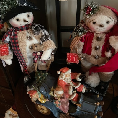 Primitive Bunny Rabbit-folk Art Bunny-irish Bunny-plush Bunny-vintage ...