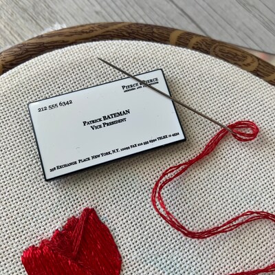 American Psycho Pin American Psycho Patrick Bateman Business Card Pin ...