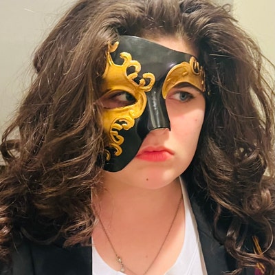 Mens Masquerade Mask White Leather Mask Halloween Mask - Etsy