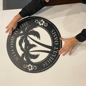 Personalized Tropical Patio or Pool Sign Custom Tropical Sign - Etsy