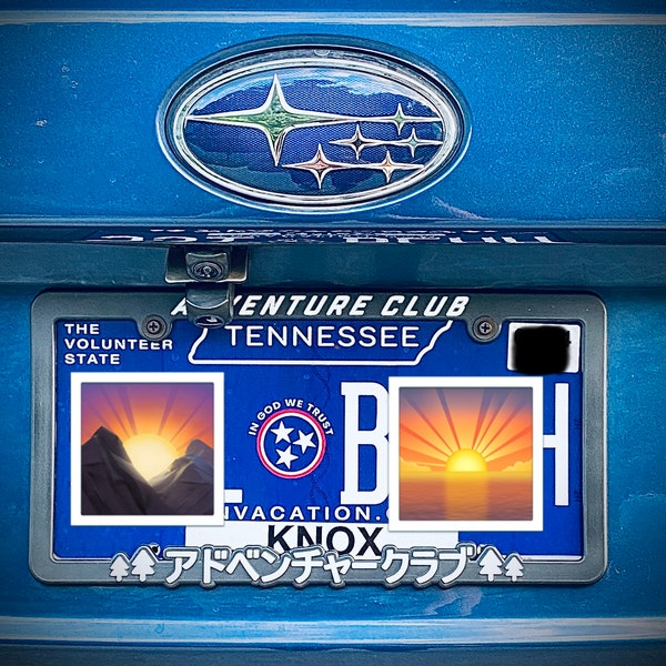 Japanese License Plate Frame JDM Tag Holder Made in the USA "adventure ...
