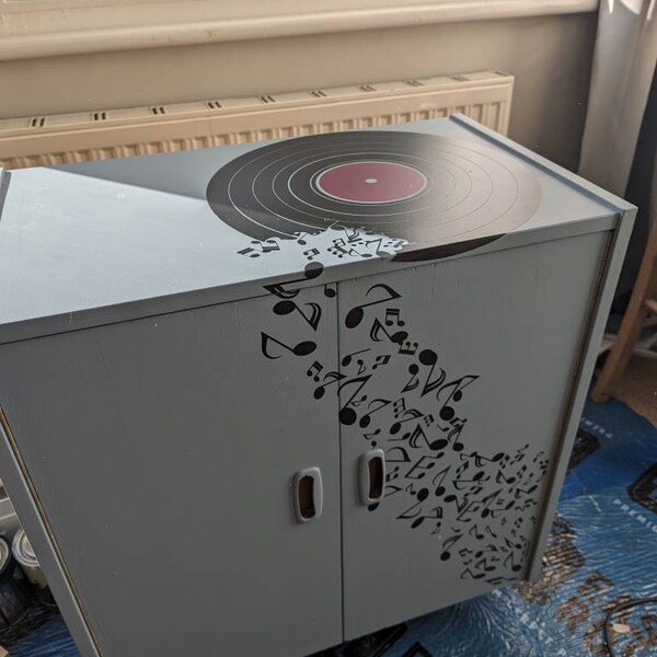 Musical Notation With Disc Wall Decals Musical Mark Vinyl Wall Sticker ...