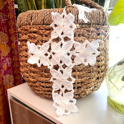 SET Irish Crochet Flower Leaf PATTERN Ireland Lace Motifs Easy Crochet ...