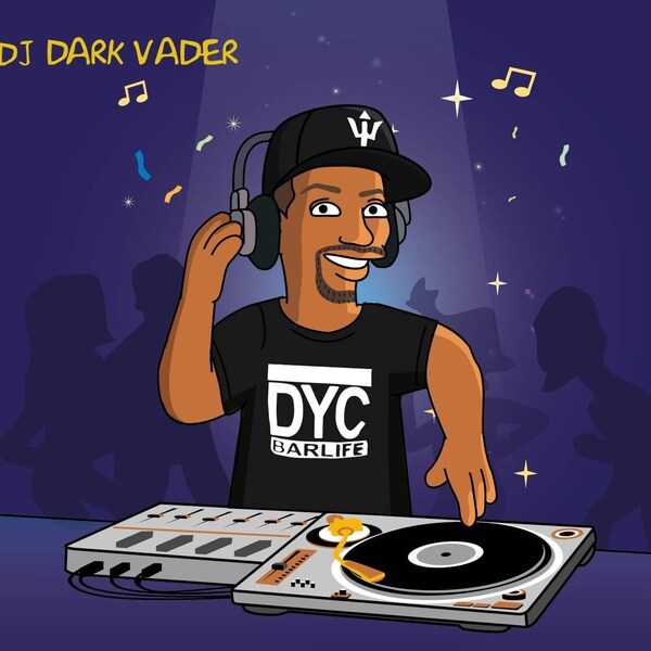 DJ Gift - Custom Portrait From Your Photo as Yellow Cartoon Character ...