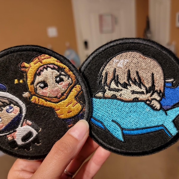 ANIME EMBROIDERED T-SHIRT / Anime Embroidery Streetwear / 100% Cotton ...