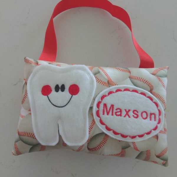 Boys Tooth Fairy Pillow - Personalized Tooth Pillow - Tooth Pillow ...