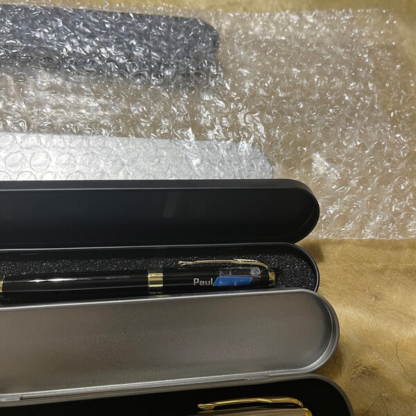 Personalized Ribbed Ball Pen Set, Custom Pen Set, CPA Gift, Gift for ...