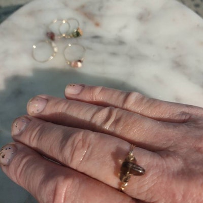 Custom Crystal Ring Handmade With Real Crystals you Choose the Crystals ...