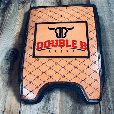 Leather Tooled Center Console Covers - Etsy