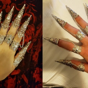 Hand Armor Finger Claws Goth Halloween Gift Claw Rings - Etsy