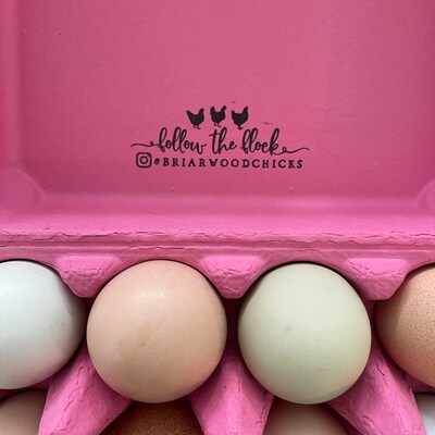 Floral Wreath Chicken Rubber Stamp Egg Carton Stamp Farm Stamp Fresh ...