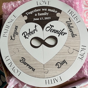 Blended Family Wedding Ceremony Idea Unity Puzzle - Etsy