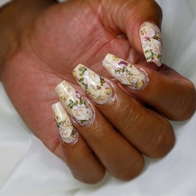 Angels & Cupids Translucent Designs Patterns Nail Transfer Foils Decals ...
