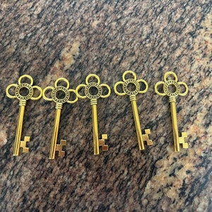 Large Antiqued Bronze Skeleton Key Steampunk Vintage Style - Etsy