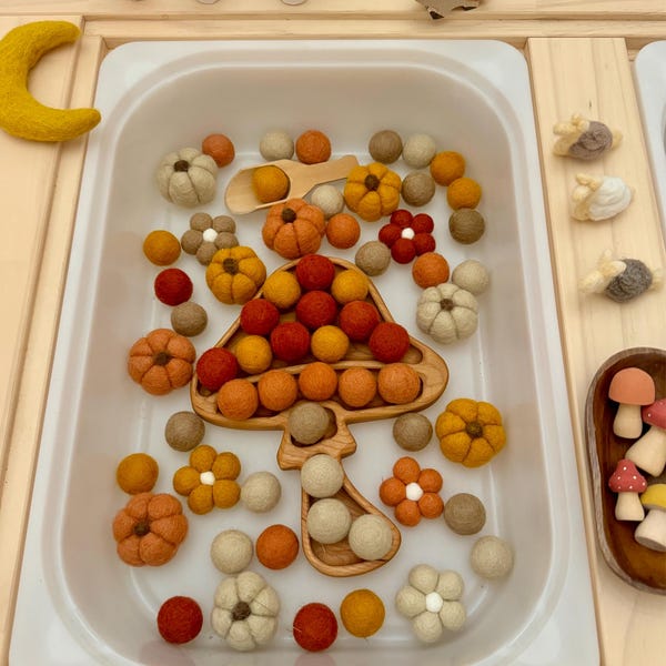 5 Construction Colour Extra Large Felt Balls | Dryer Ball, Sensory Play ...