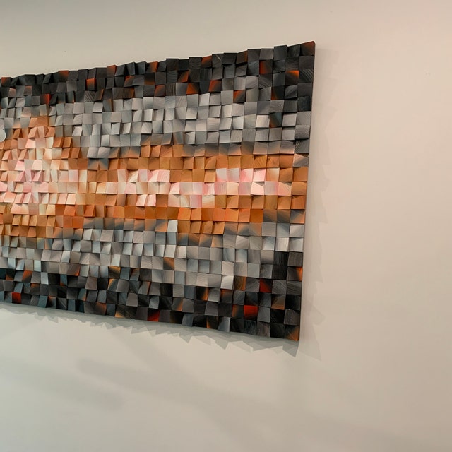 color wood pixels by Pixelood on Etsy