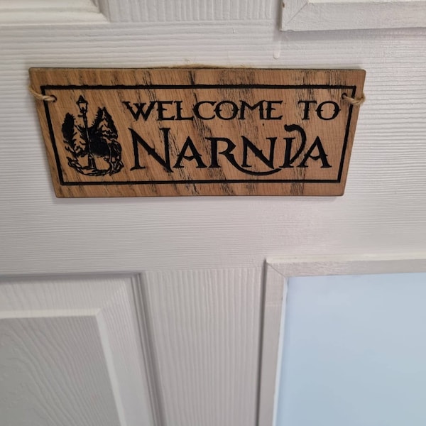 Welcome to Narnia, Decor, Wall Hanging, Wooden Sign, Oak Sign, Wooden ...