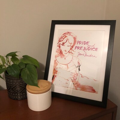 Pride and Prejudice Poster Literary Prints, Literary Gifts, Book Lover ...