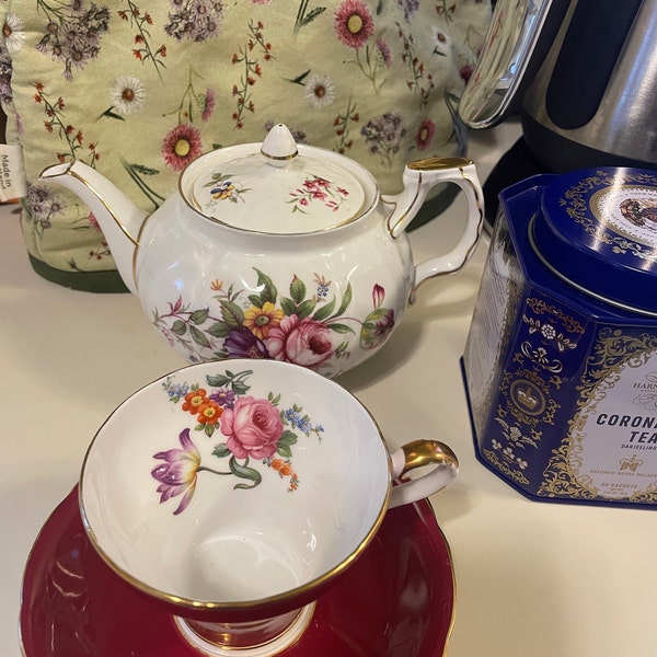 Moss Rose by Royal Albert Cup and Saucer, Fine English Bone China ...