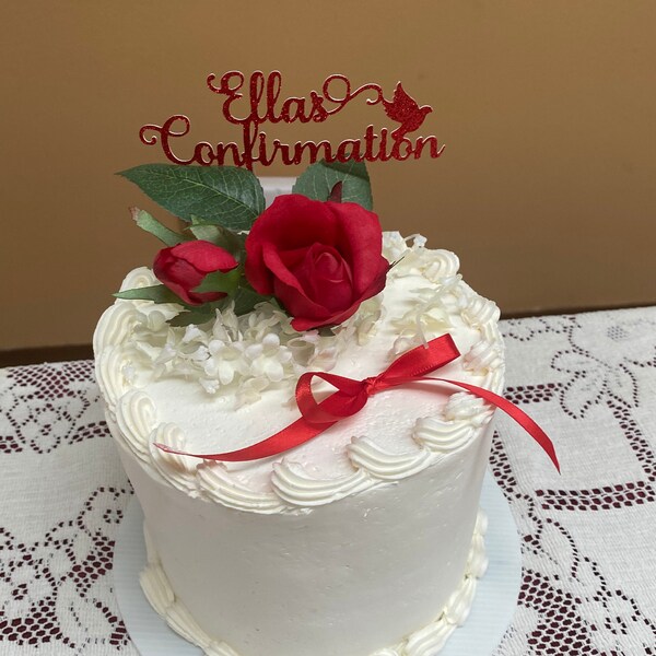 Personalized Confirmation Cake Topper, Confirmation Cake Topper, God ...