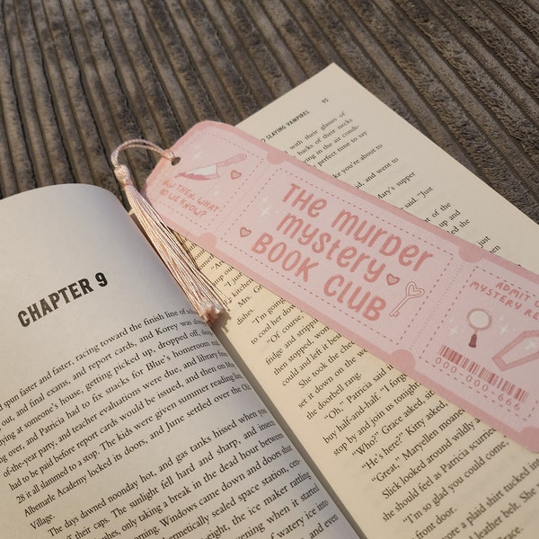 Murder Mystery Book Club Bookmark | Spooky Bookmark | Mystery Thriller ...